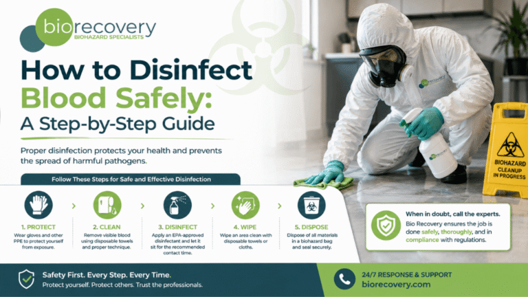 How To Disinfect Blood Safely: Step-by-Step | Bio Recovery